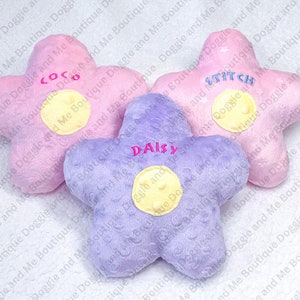Personalized Flower Dog Toy With Squeaker, Dog Toy, Cute Dog Toy ...