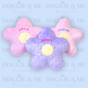 Personalized Flower Dog Toy With Squeaker: Handmade in USA - Etsy