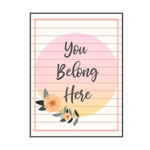 You Belong Here Poster - Etsy