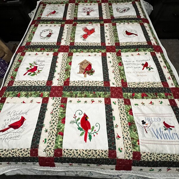 Cardinal Quilt Block - Etsy