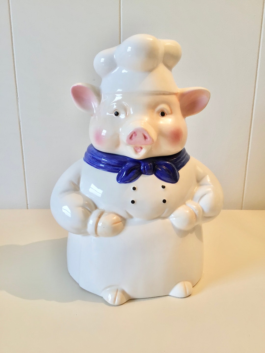 CKAO Pig Cookie Jar Chef Pig Storage Treat Jar - Etsy