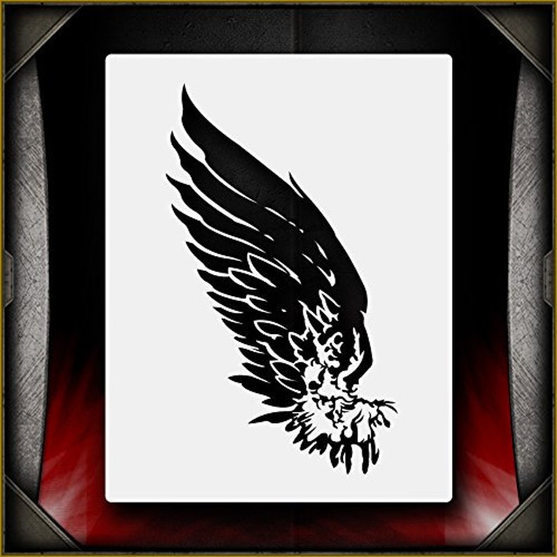 Angel Wing 1 Airsick Airbrush Stencil Template - Etsy