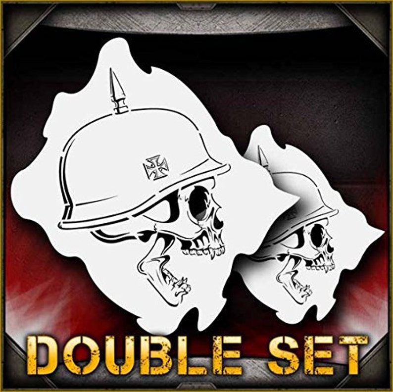 Skull 33-b Airsick Airbrush Stencil Art Design Template - Etsy