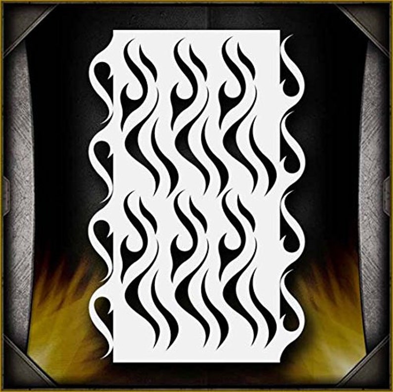Flames 5 Airsick Airbrush Stencil Art Design Template - Etsy