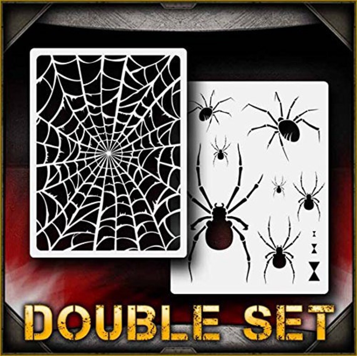 Spider Web Set 1 Airsick Airbrush Stencil Template - Etsy