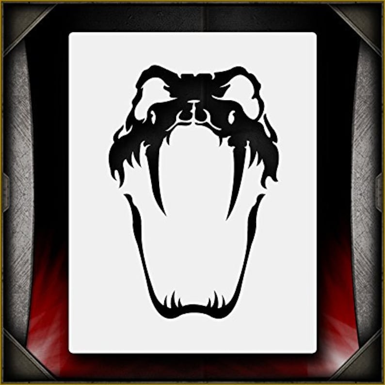 Snake Skull 1 Airsick Airbrush Stencil Template - Etsy