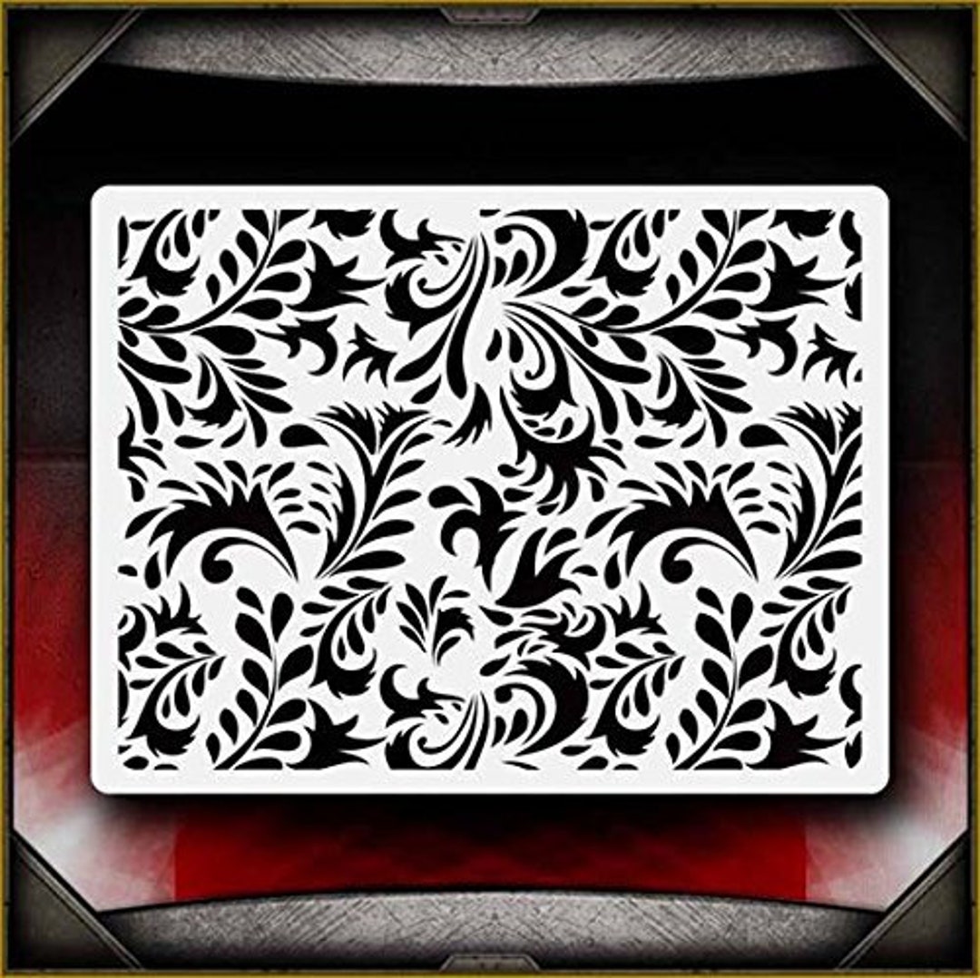 Floral Pattern Airsick Airbrush Stencil Template - Etsy