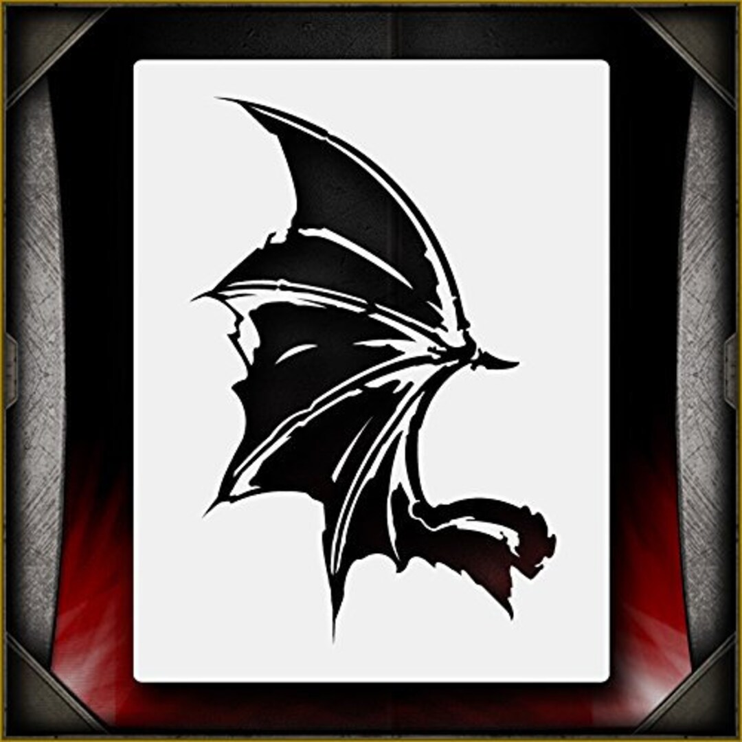 Evil Wing 3 Airsick Airbrush Stencil Template - Etsy