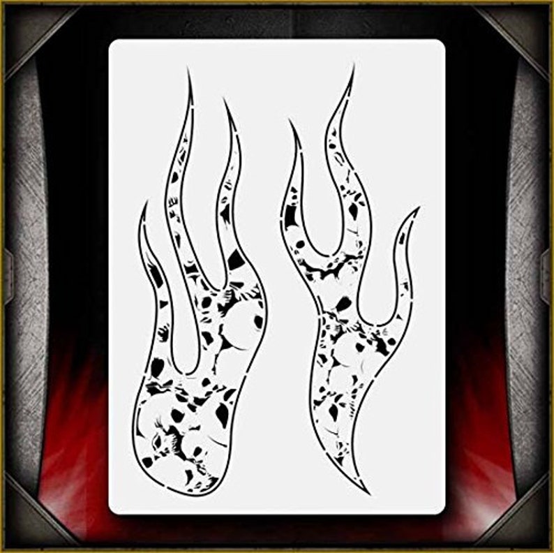 Hell Fire 2 Airsick Airbrush Stencil Template - Etsy