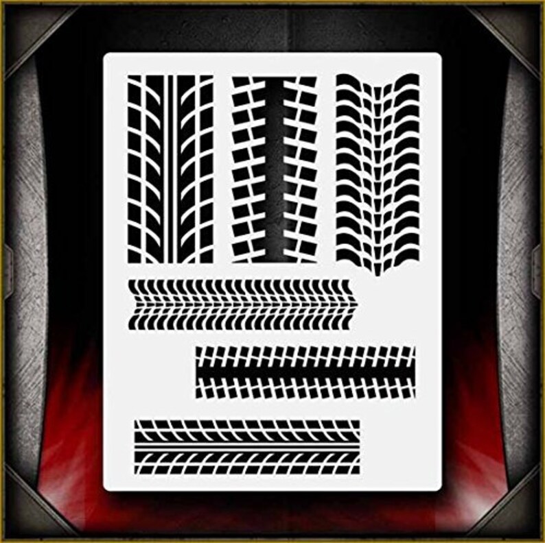 Tire Tracks Airsick Airbrush Stencil Template - Etsy