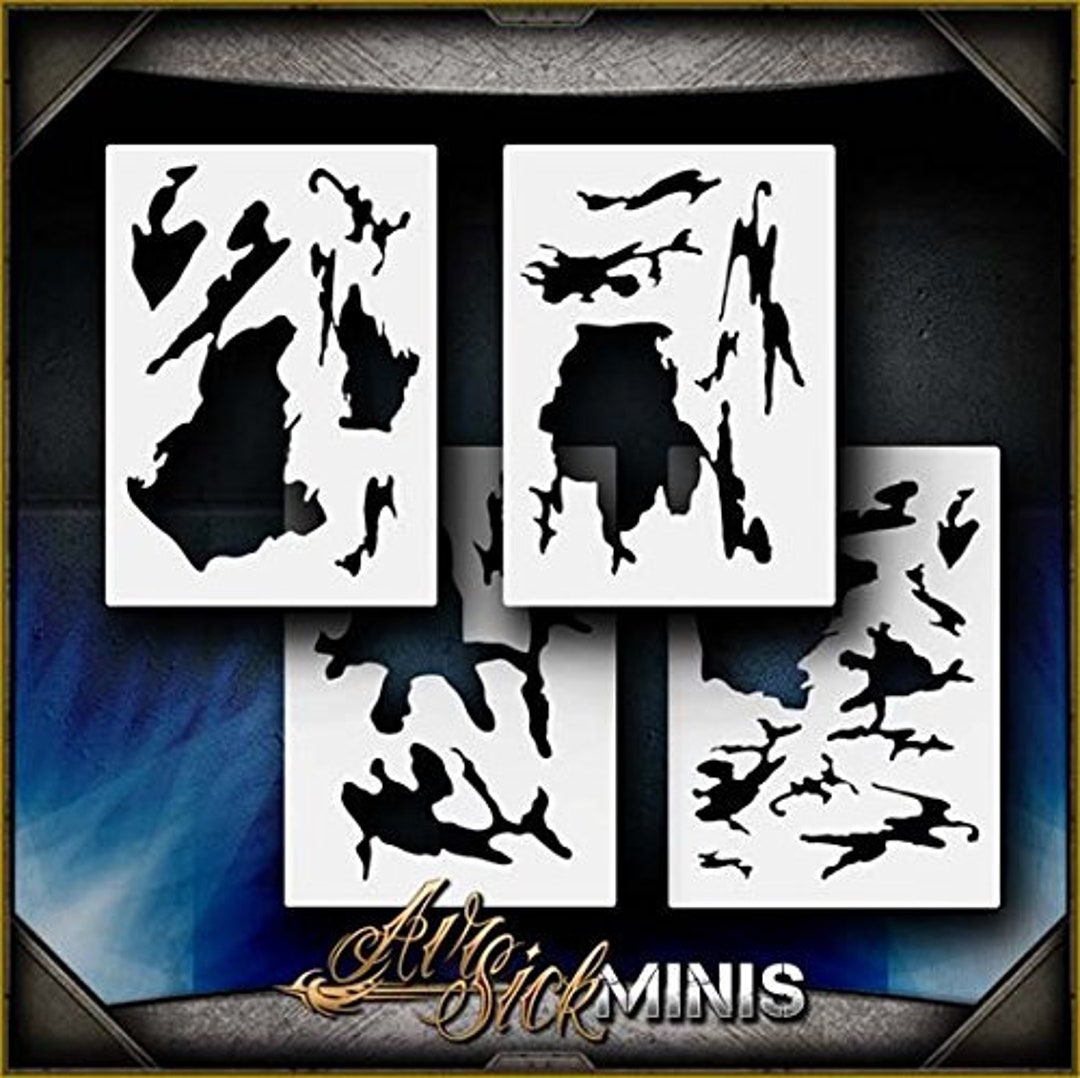 Mini Camo Set Airsick Airbrush Stencil Template - Etsy