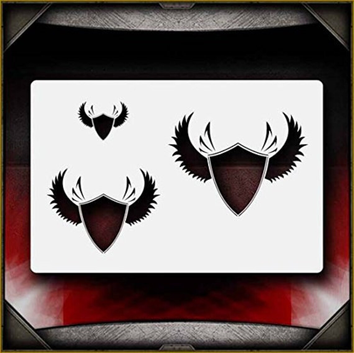 Winged Shields Airsick Airbrush Stencil Template - Etsy
