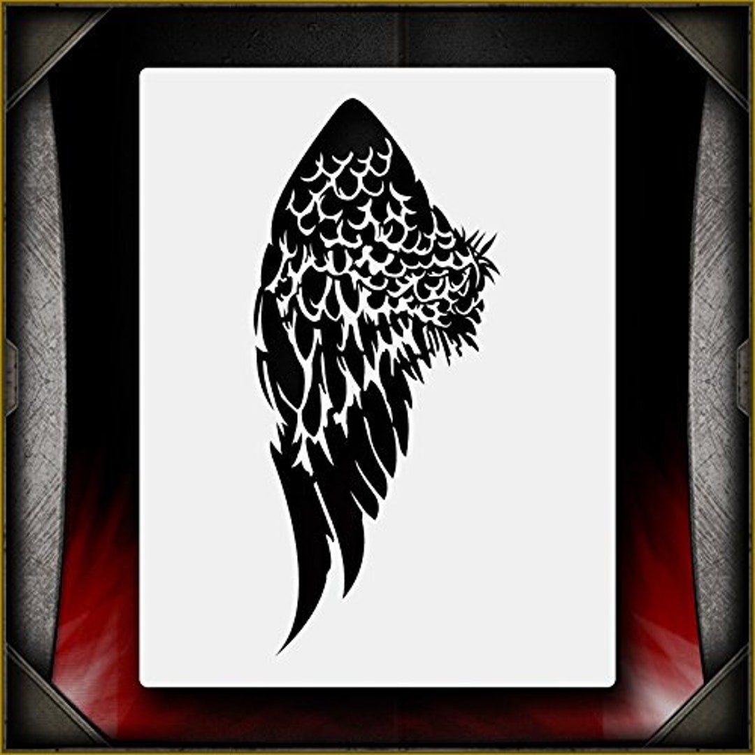 Angel Wing 3 Airsick Airbrush Stencil Template - Etsy