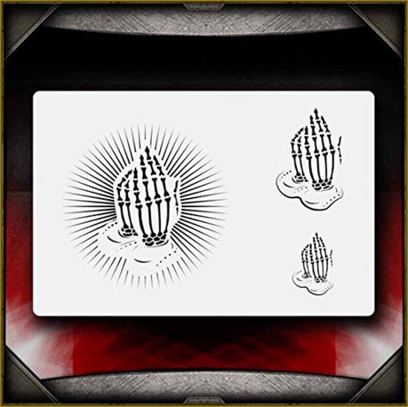 Praying Hands 3 Airsick Airbrush Stencil Template - Etsy