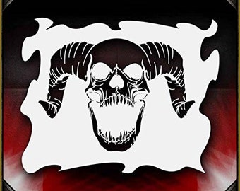 Snake Skull 1 Airsick Airbrush Stencil Template - Etsy
