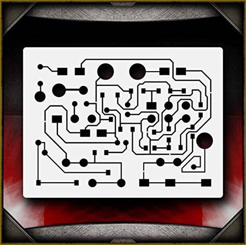 Circuit Board 3 Airsick Airbrush Stencil Template - Etsy