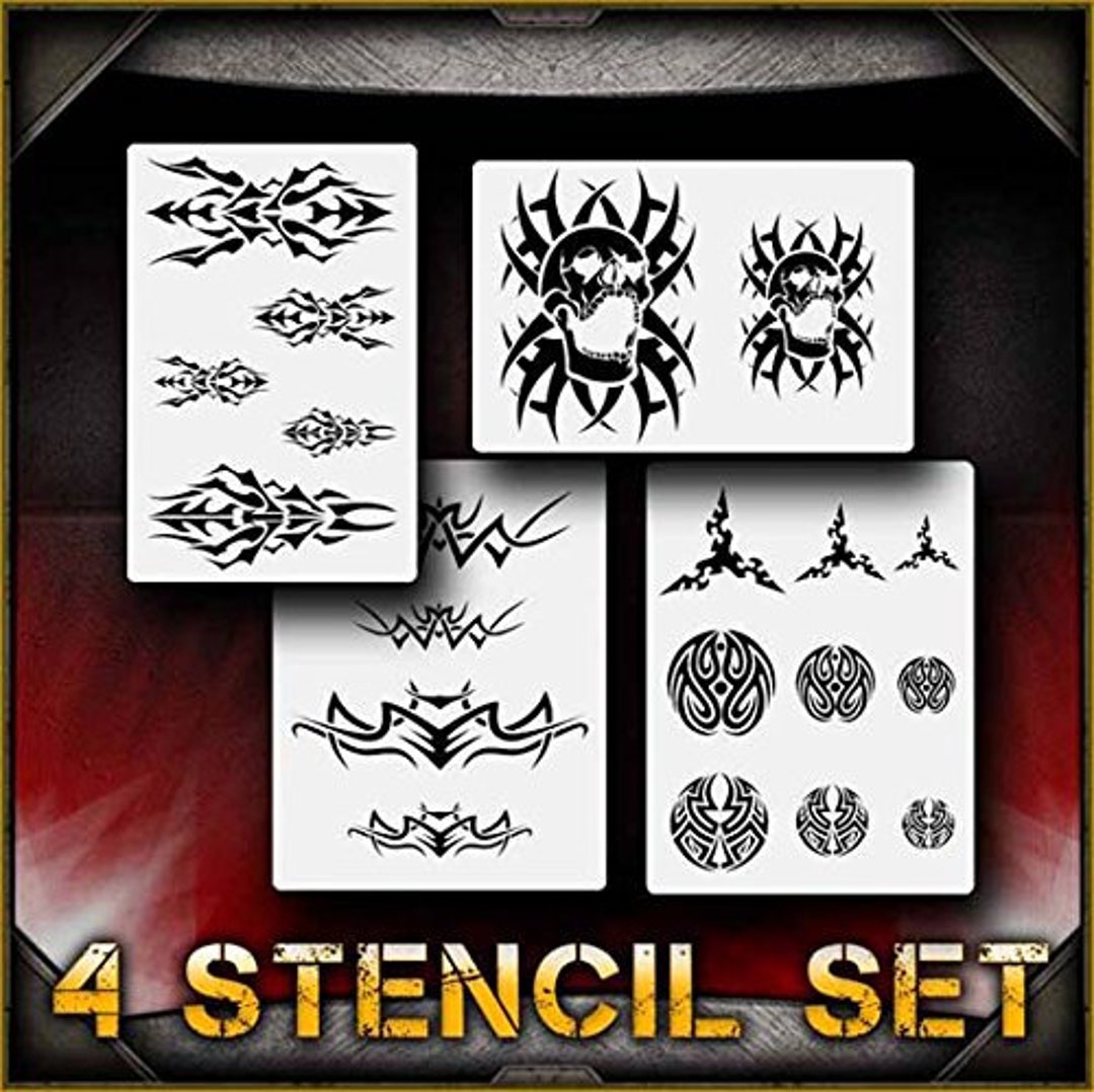 Tribal Set Airsick Airbrush Stencil Template - Etsy