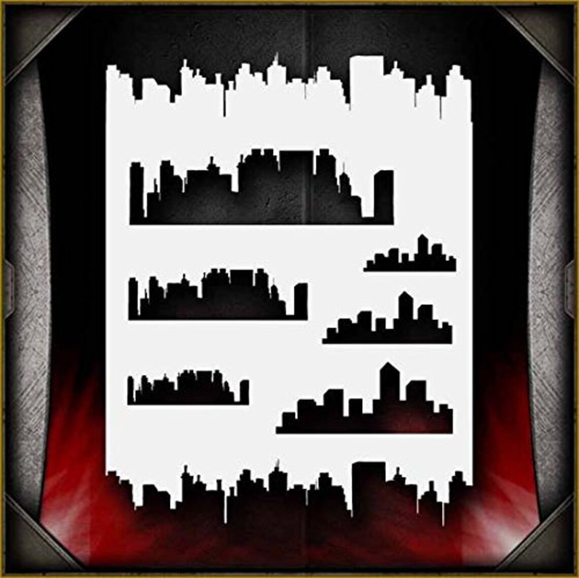 Skylines 1 Airsick Airbrush Stencil Template - Etsy