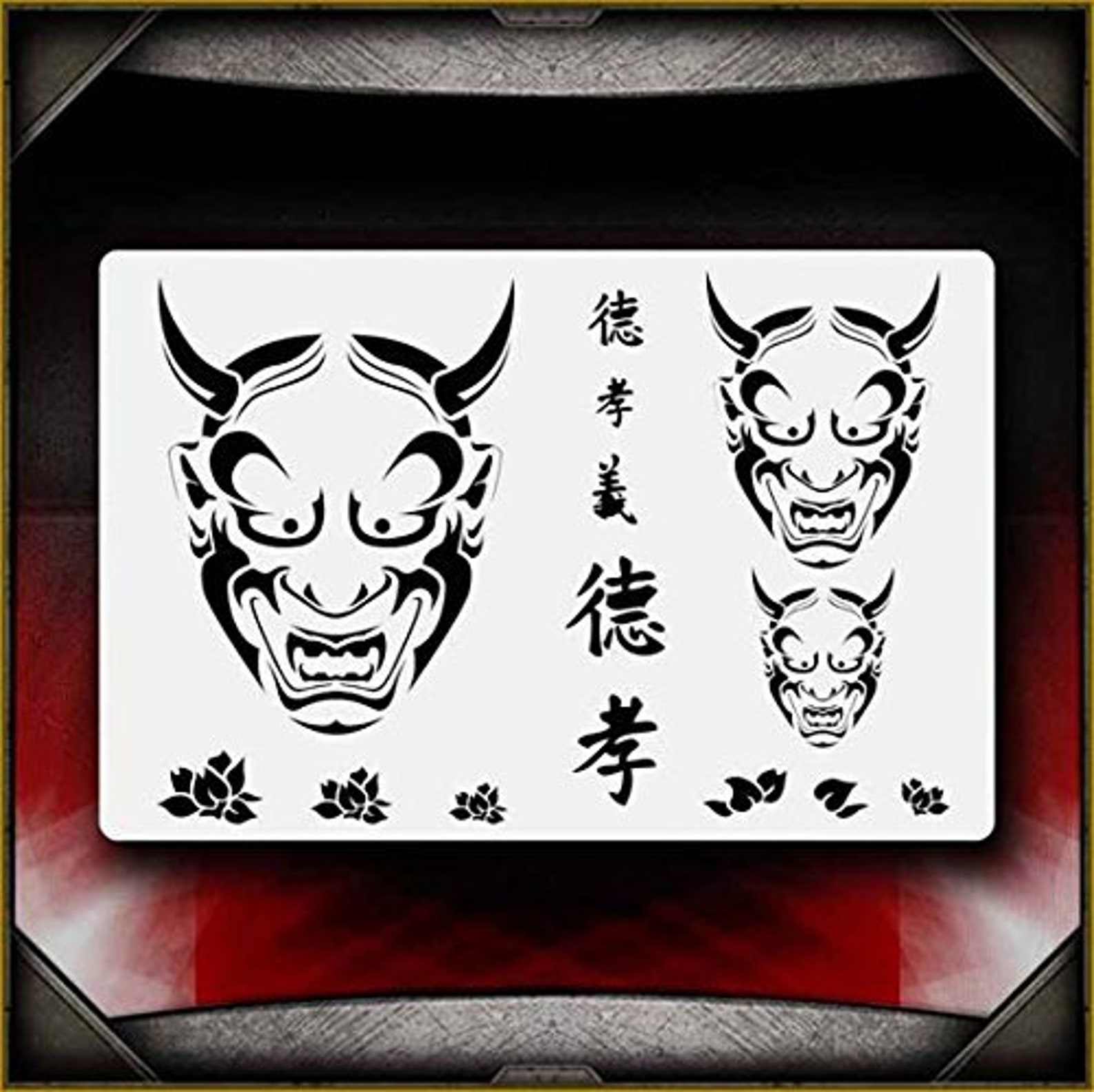 Hannya Masks 1 Airsick Airbrush Stencil Template - Etsy