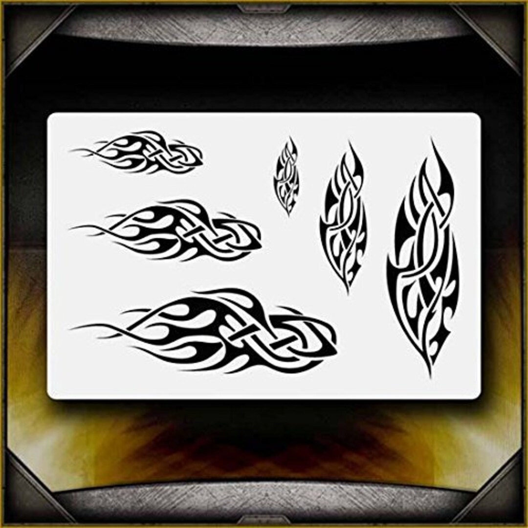 Flames 1 Airsick Airbrush Stencil Art Design Template - Etsy