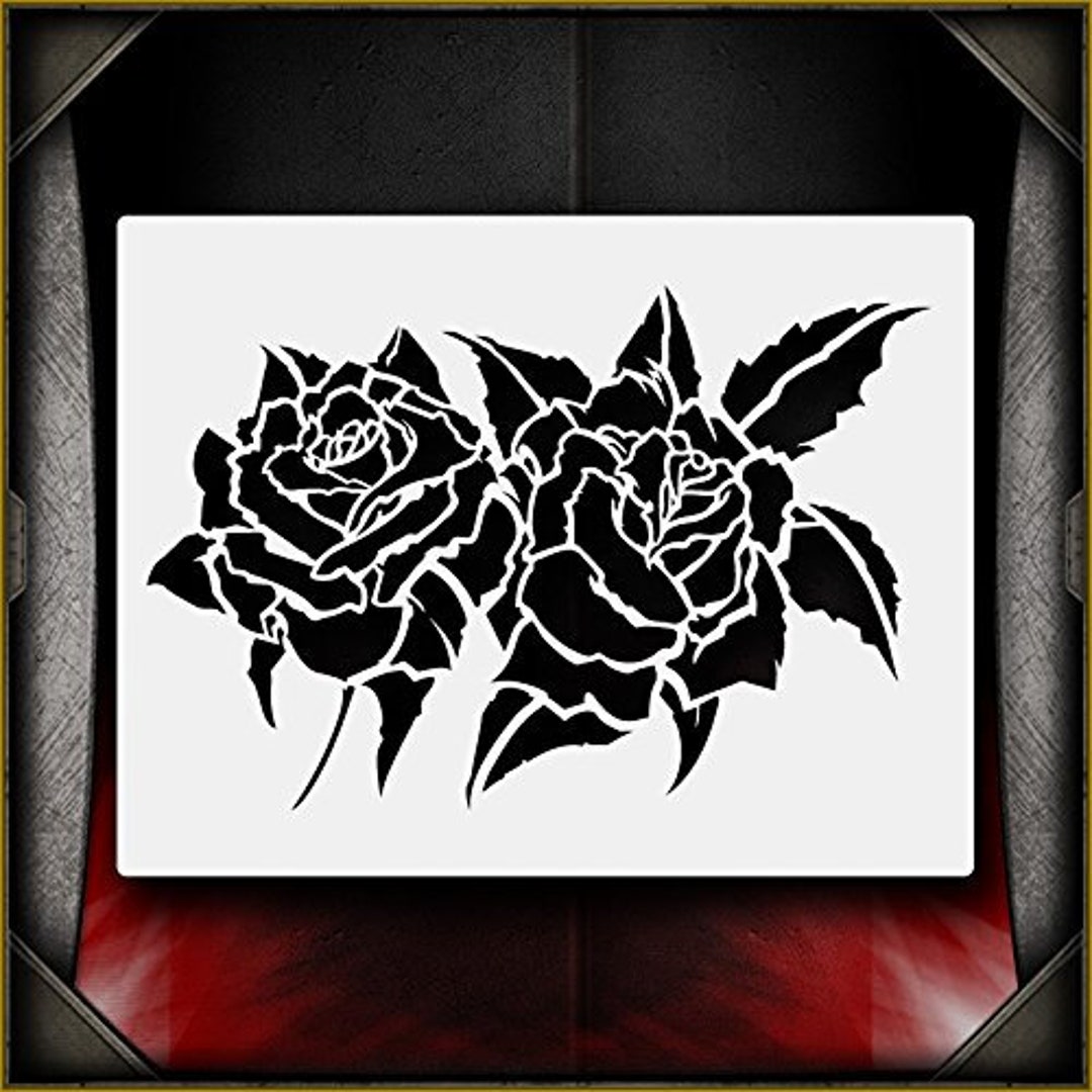 Roses 1 Airsick Airbrush Stencil Template - Etsy