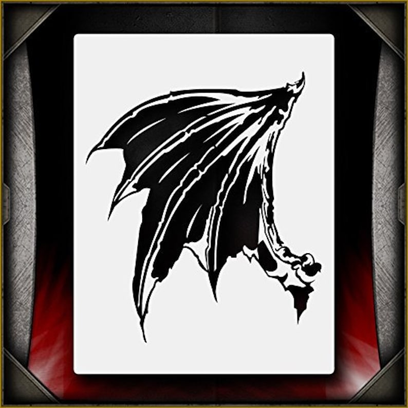 Evil Wing 1 Airsick Airbrush Stencil Template - Etsy