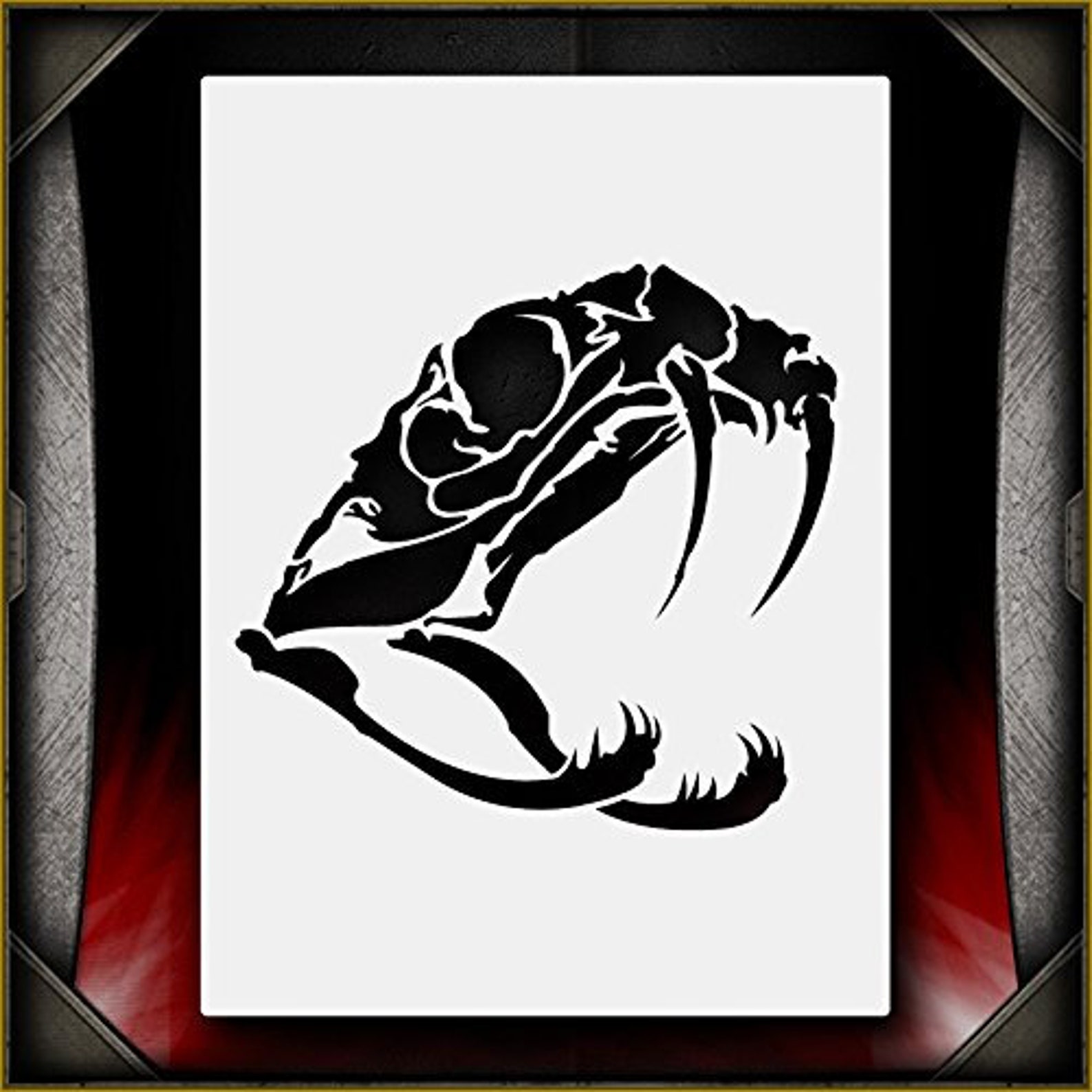 Snake Skull 2 Airsick Airbrush Stencil Template - Etsy