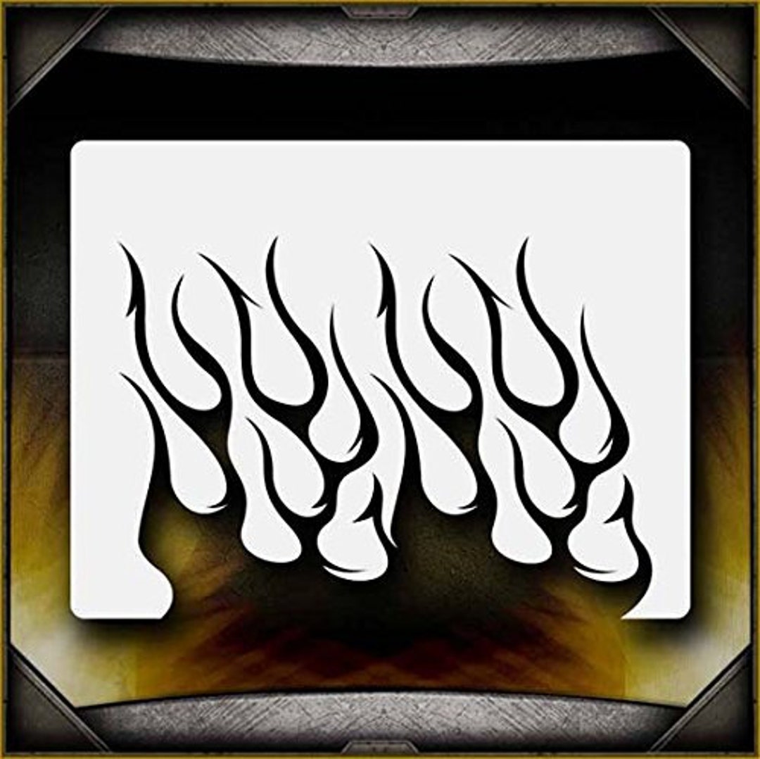 Tribal Flames 7 Airsick Airbrush Stencil Template - Etsy