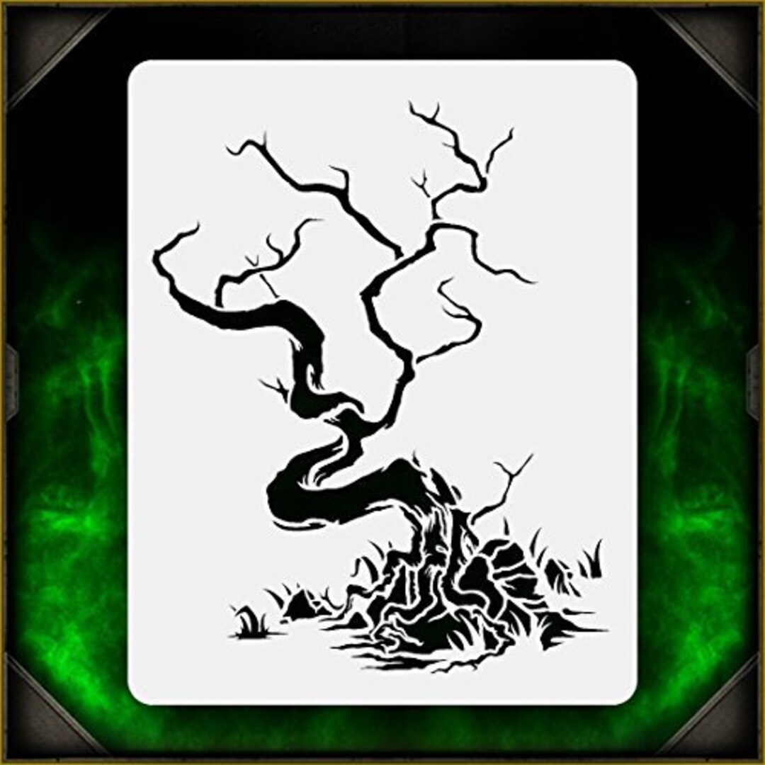 Creepy Tree 2 Airsick Airbrush Stencil Template - Etsy