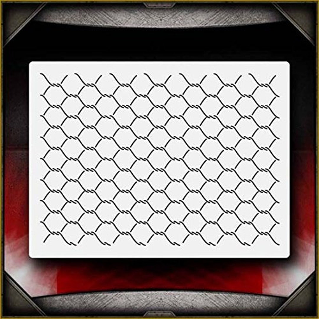 Chainlink 2 Airsick Airbrush Stencil Template - Etsy