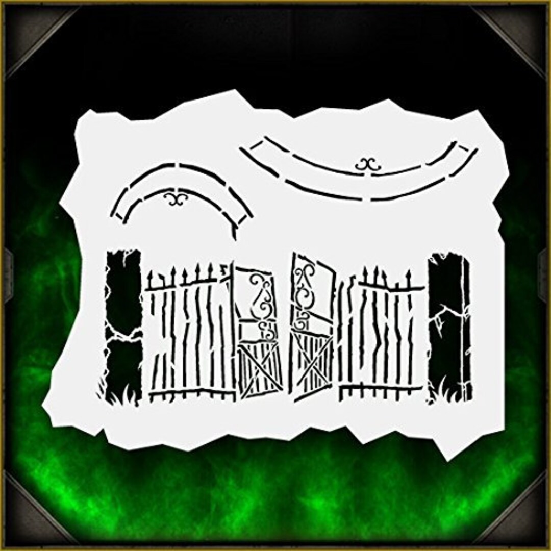 Cemetery Gate 3 Airsick Airbrush Stencil Template - Etsy