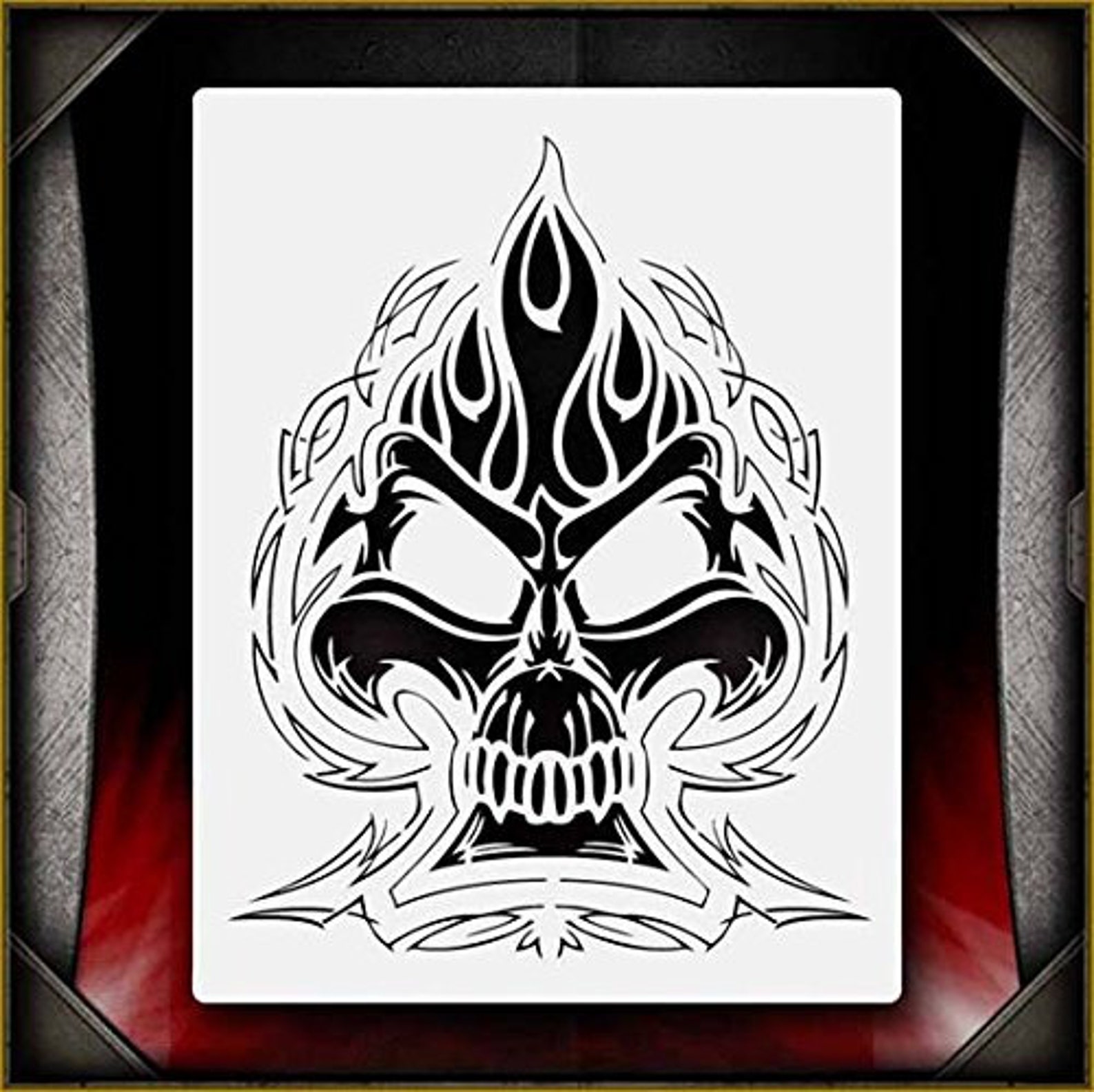 Skull 39 Airsick Airbrush Stencil Art Design Template - Etsy
