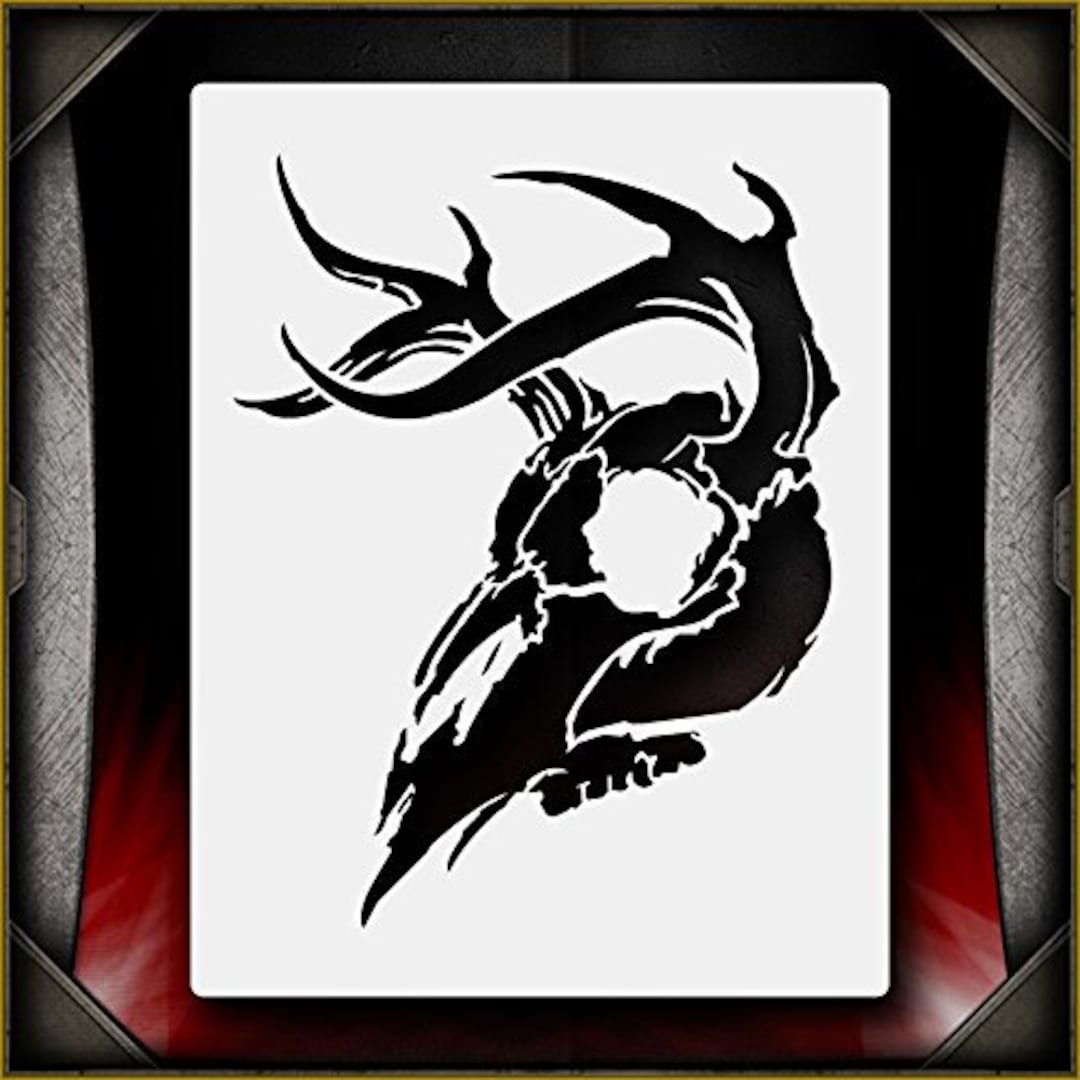 Deer Skull 1 Airsick Airbrush Stencil Template - Etsy