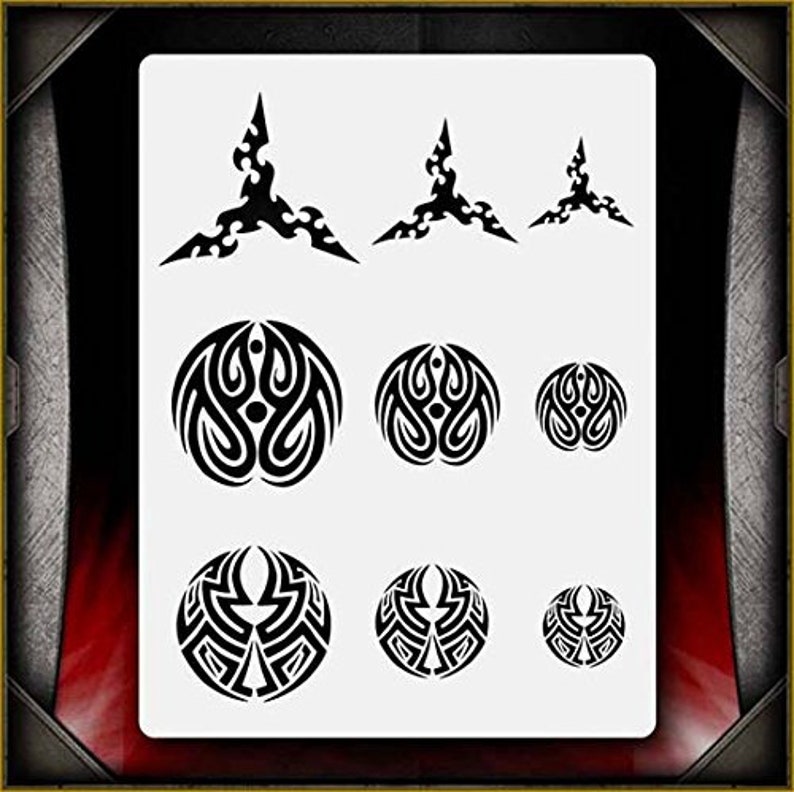 Tribal 8 Airsick Airbrush Stencil Template - Etsy