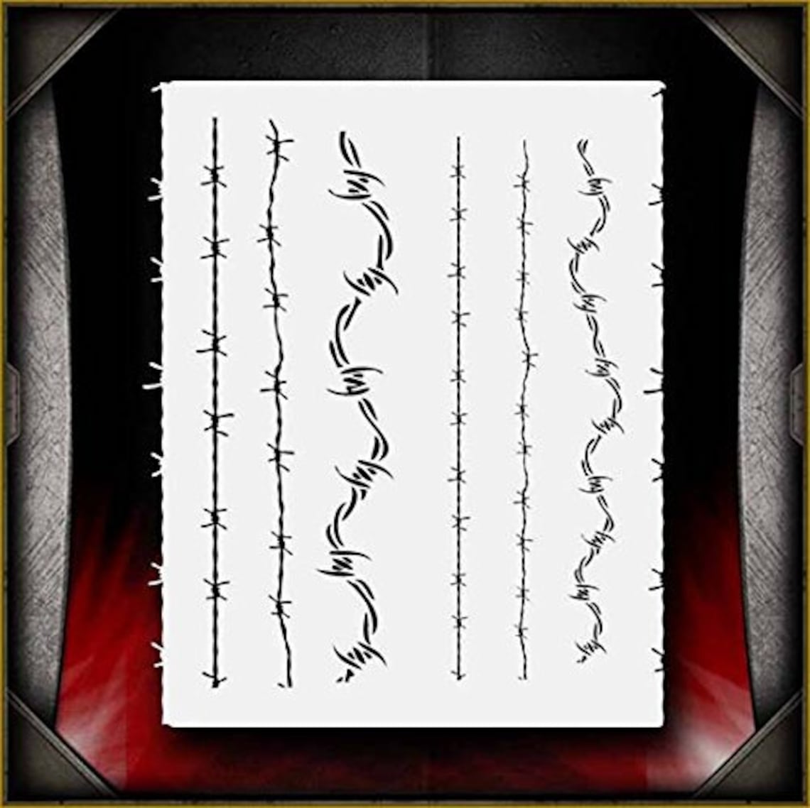 Barbed Wire Airsick Airbrush Stencil Template - Etsy