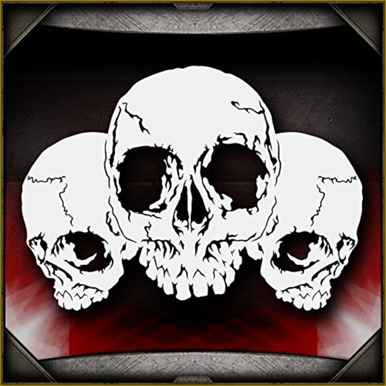 Skull Background 27 Airsick Airbrush Stencil Template - Etsy