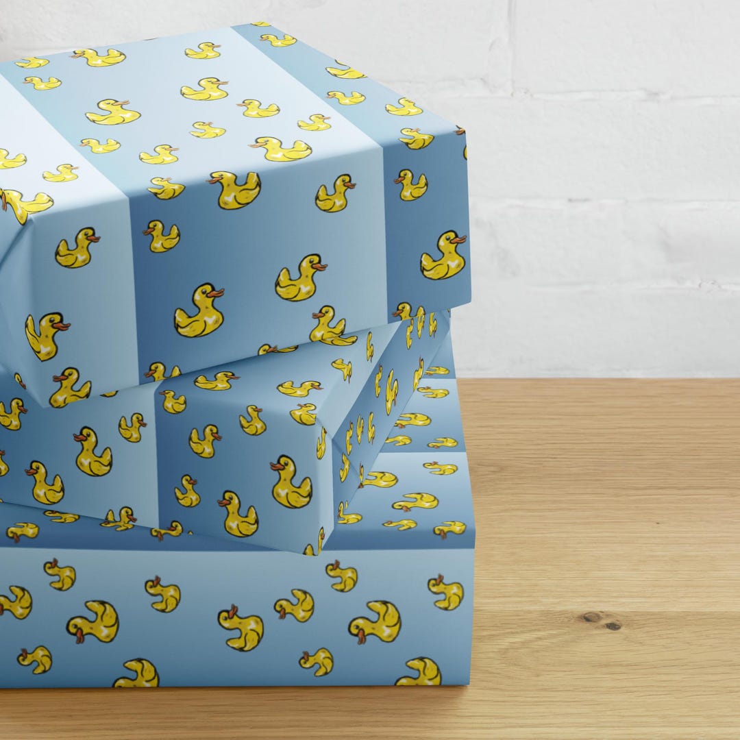 Rubber Duck Wrapping Paper Sheets - Etsy