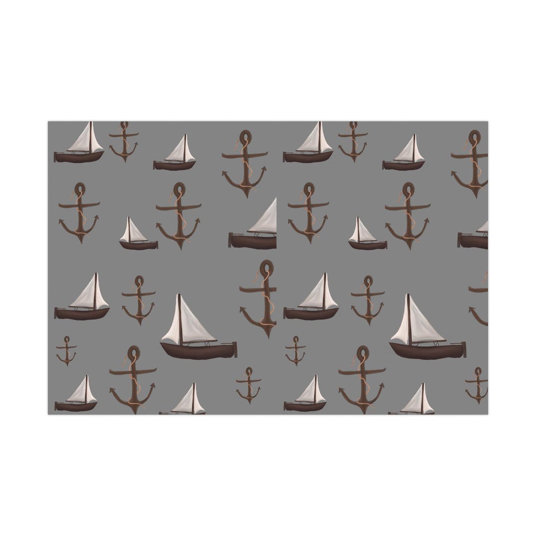 Anchors Away Gift Wrap - Etsy