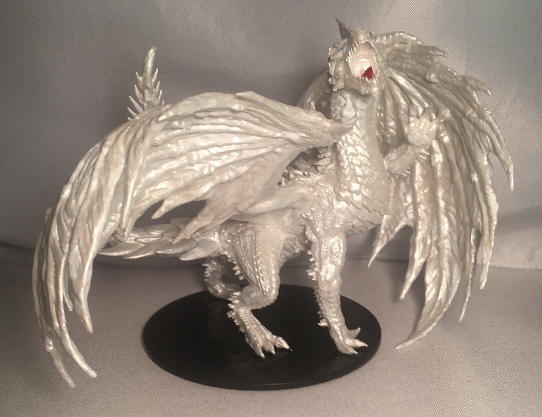 White Dragon Painted Dnd Miniature/ancient White Dragon/gargantuan/dnd ...