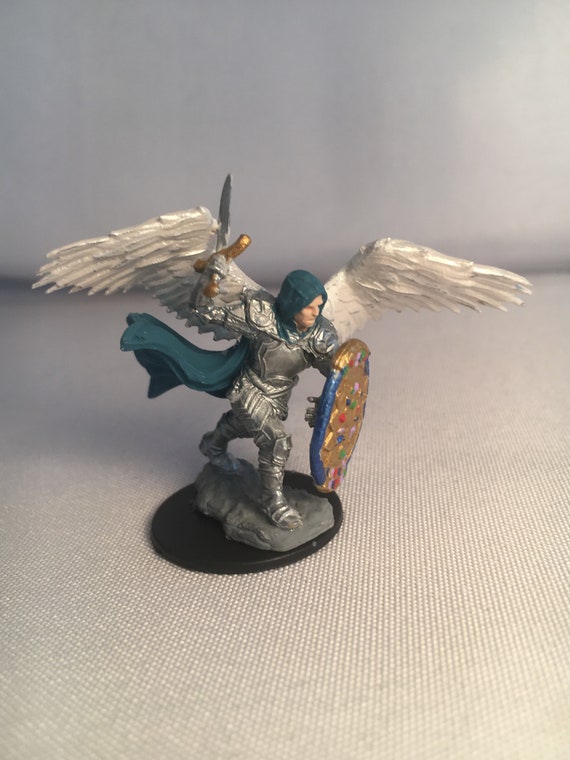 Toys Aasimar Paladin Painted DnD MiniatureAasimar Fighter DnD Hand ...