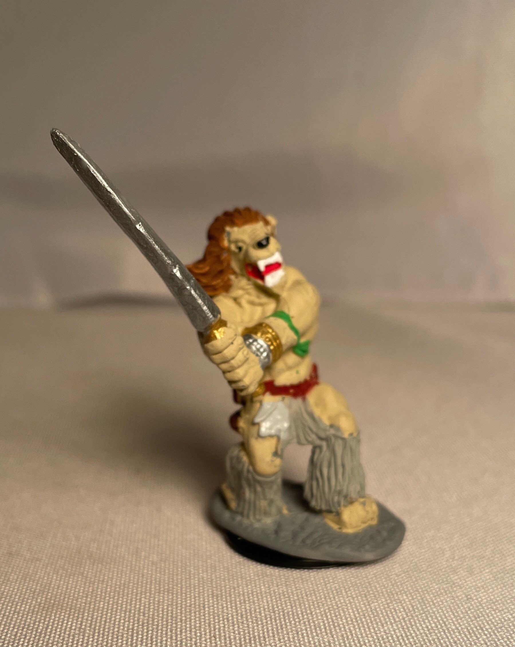 Leonal Barbarian Painted Dnd Miniature/leonal Fighter Hand Painted D&D ...
