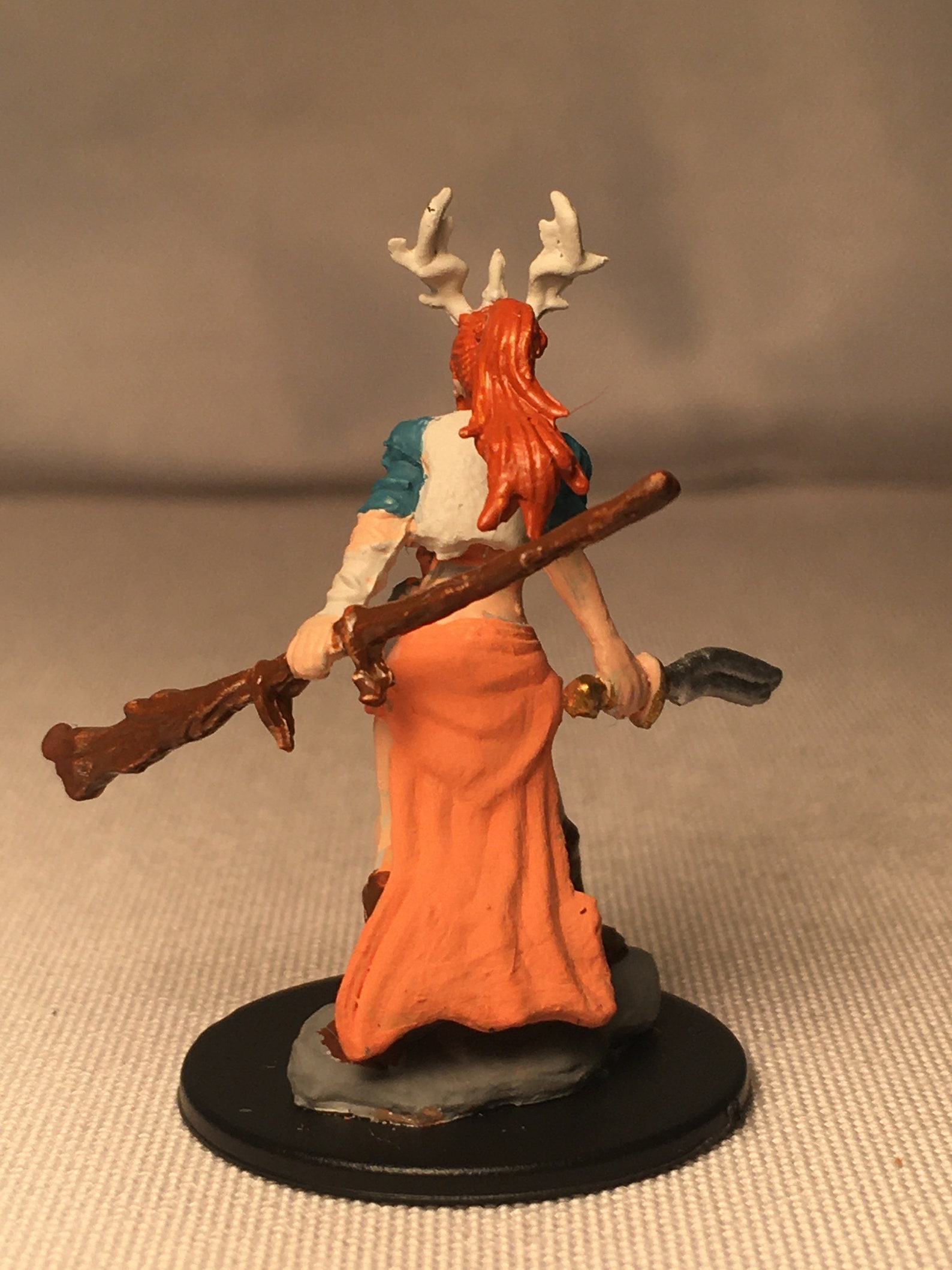 Female Human Druid Painted Dnd Miniature/half Elf Druid - Etsy