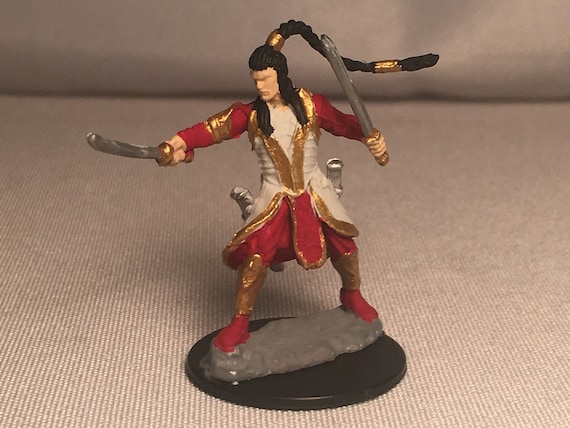 Elf Samurai Painted Dnd Miniature/elf Paladin Hand Painted - Etsy