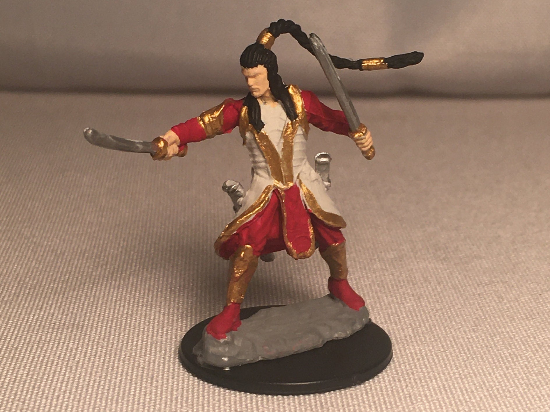 Elf Samurai Painted Dnd Miniature/elf Paladin Hand Painted Mini/human ...