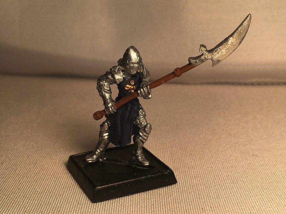 Human Glaive Painted Dnd Miniature/human Fighter Hand Painted - Etsy