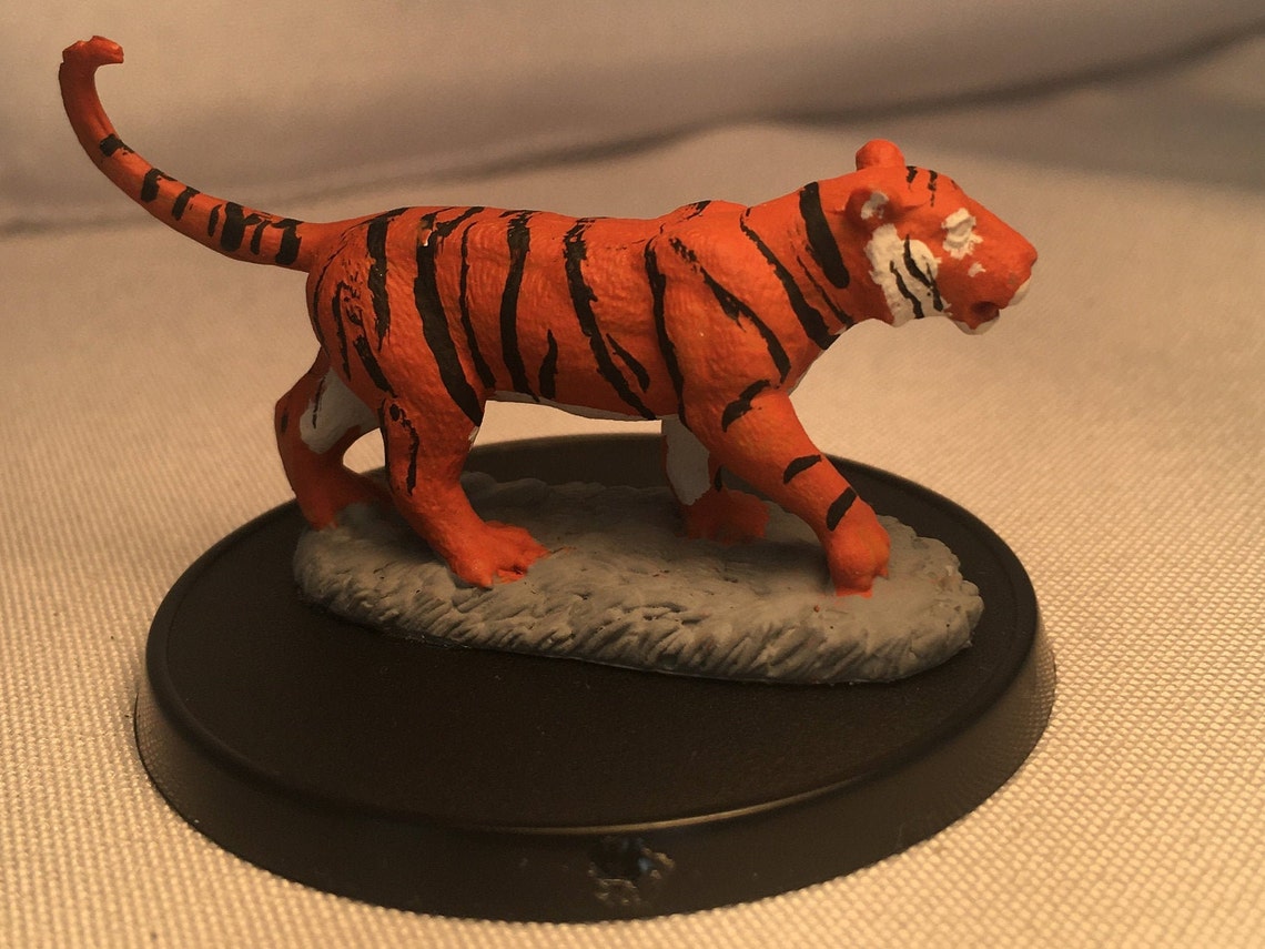 Tiger Painted Dnd Miniature Wild Shape/polymorph/animal | Etsy