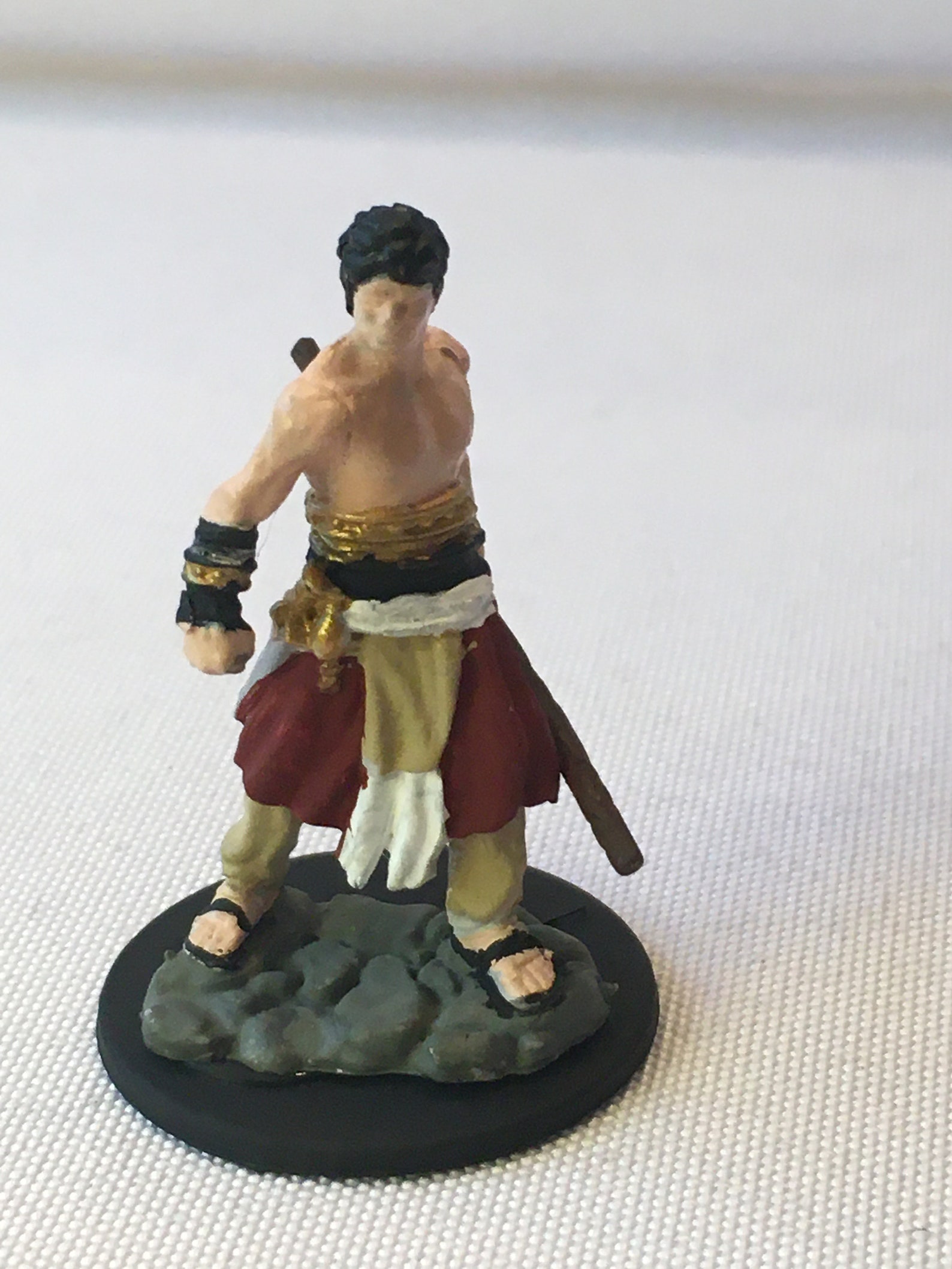 Human Monk Painted Miniature/half Elf Monk Painted Mini/monk | Etsy
