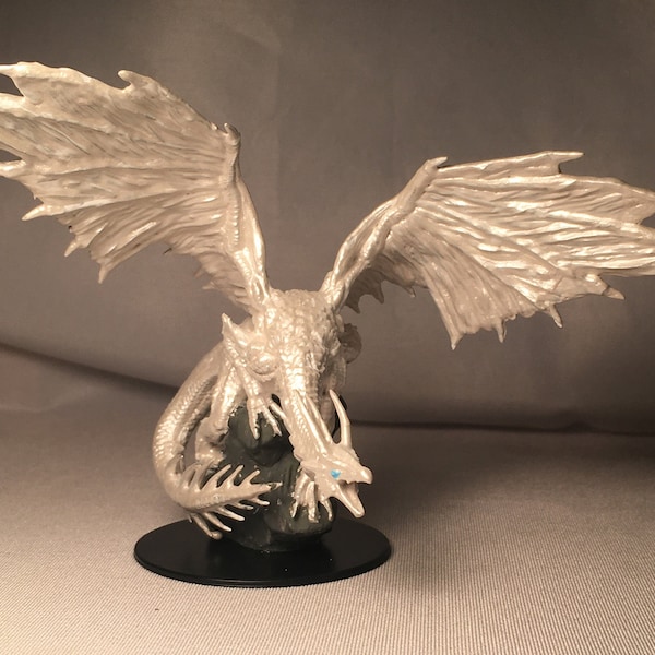 Young White Dragon Miniature - Etsy