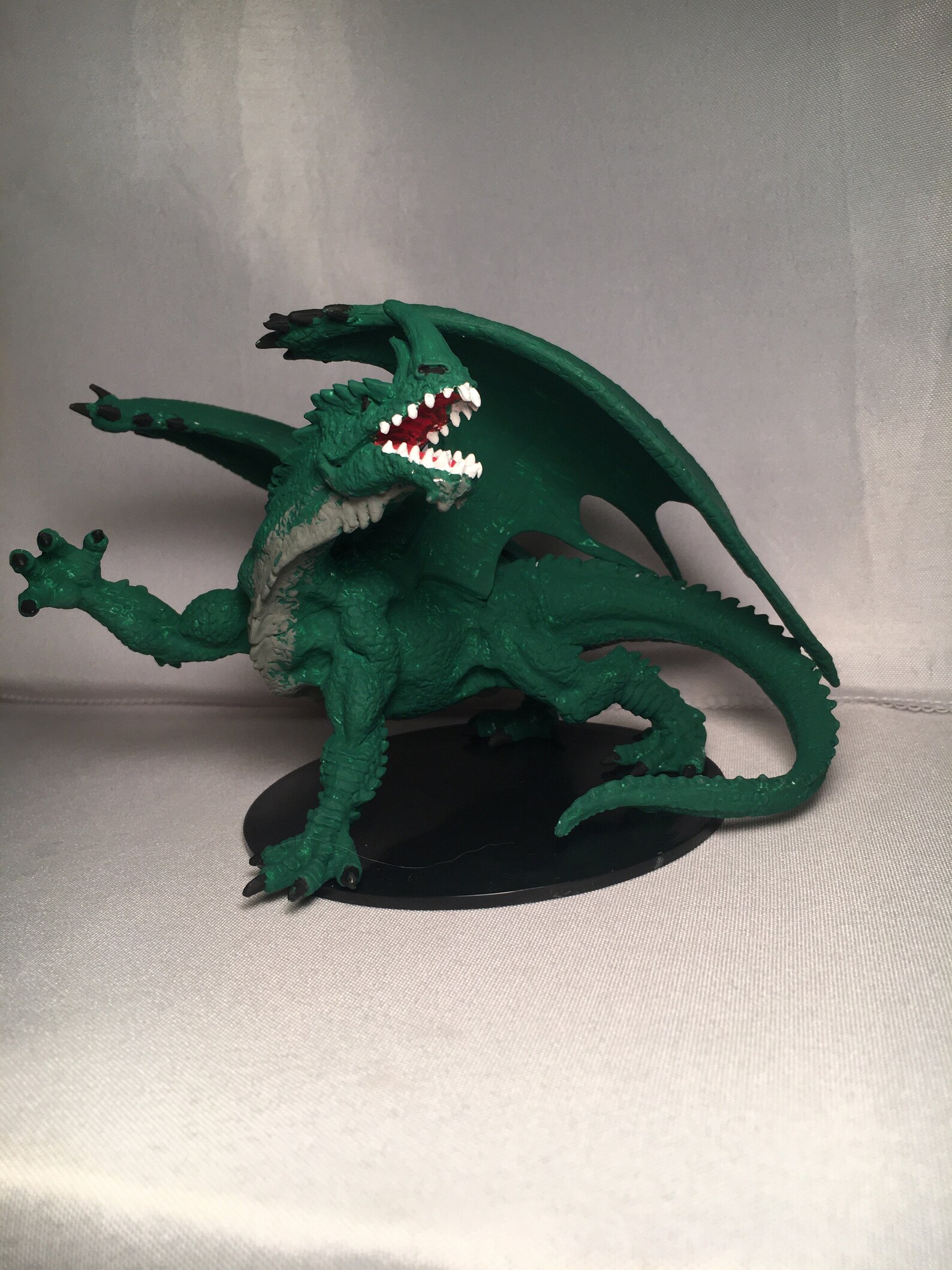 Green Dragon Painted Dnd Miniature/ancient Green - Etsy