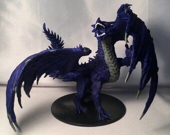 Painted Blue Dragon Mini - Etsy